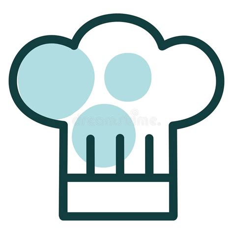 Blue Chefs Hat Icon Stock Vector Illustration Of Symbol 260374497