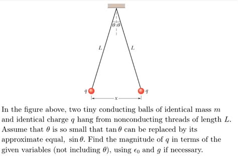 Solved In The Figure Above Two Tiny Conducting Balls Of