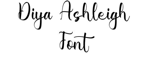Diya Ashleigh Font Dafont Style