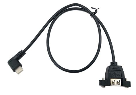 90도 직각 Usb 유형 C 남성 Usb20 A 패널 마운트 어댑터 Usb 확장 케이블