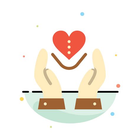 Care Compassion Feelings Heart Love Abstract Flat Color Icon Template