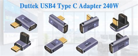 Jp Duttek Usb C メス メス 中継アダプタ、240w Usb Type C 中継アダプタ、usbタイプcアダプタ 40gbps対応 8k 60hz