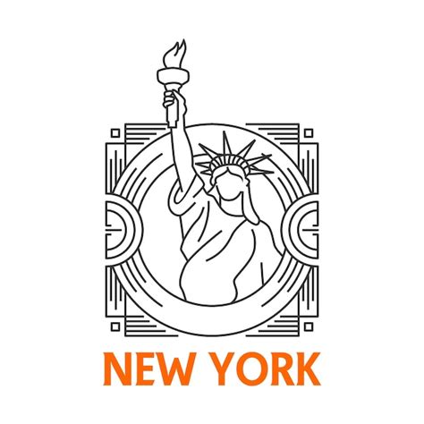 뉴욕시 배지 프리미엄 벡터