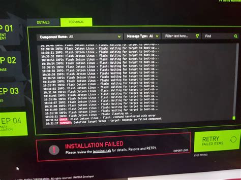 Jetson Xavier Nx Installation Failed On Step 3 Start The Flashing Process Jetson Xavier Nx