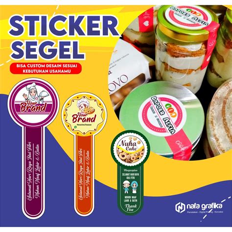 Jual Sticker Label Produk Cetak Stiker Segel Logo Makanan Olshop Custom