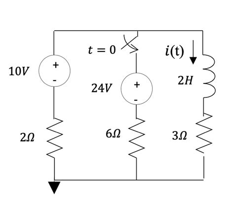 Solved Find The Inductor Current I T 0 Over Time Sketch Chegg Com