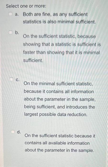Solved Would You Build An Estimator A Statistic Used To