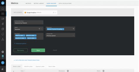 how to identify dimension names using metric builder