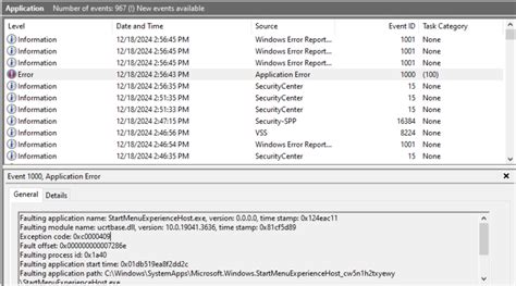 startmenuexperiencehost exe is getting crashed after october patch