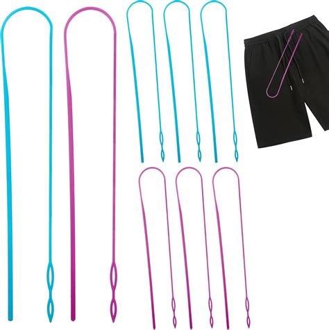 8 Pack Drawstring Threader Flexible Drawstring Threader Plastic Drawstring