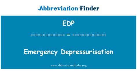 Edp Stands For Emergency Depressurisation Abbreviation Finder