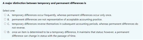 Solved A Major Distinction Between Temporary And Permanent