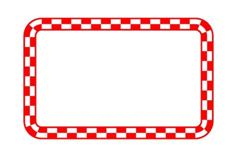 Premium Vector Red And White Checkered Rectangle Frame Vector