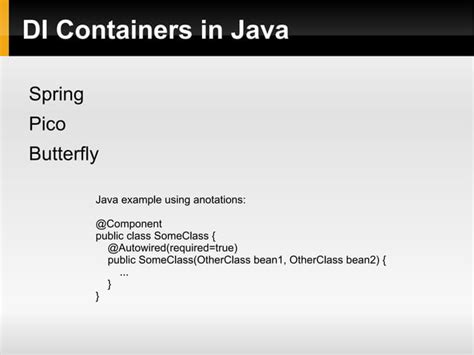 Dependency Injection Zend Framework And Symfony Container Ppt