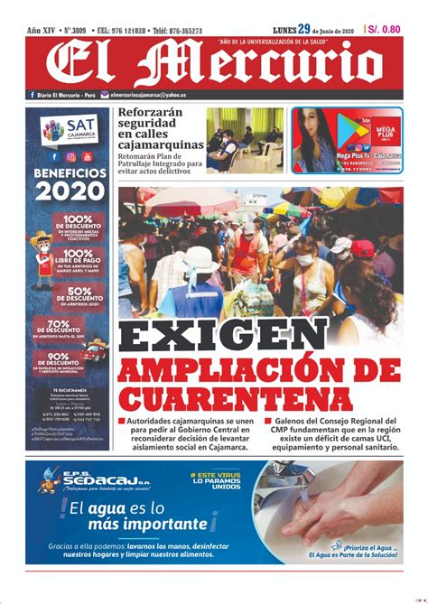 Diario El Mercurio lunes 29 06 2020 El portal de los líderes de opinión