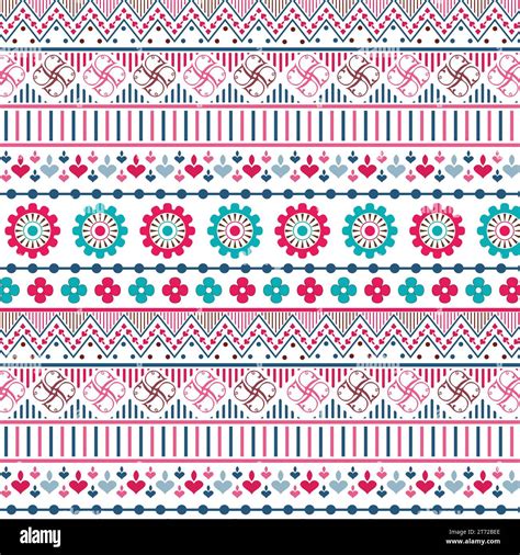 Colorful Vintage Pattern Vector Illustration Design And Background