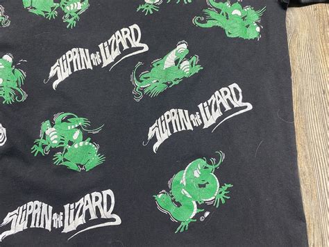 Vintage 1991 Sex Positions Aop Lizards Black T Shirt Gem