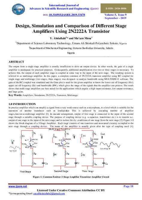 Pdf Design Simulation And Comparison Of Different Stage Amplifiers