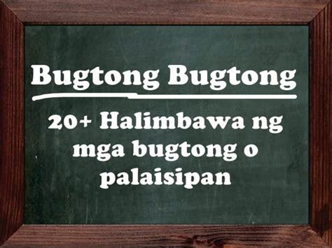 Halimbawa Ng Bugtong