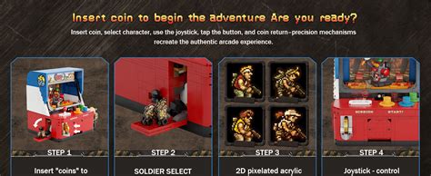 PAN TASY Kit de Construcción de Juego Arcade Metal Slug Set de Máquina Arcade Retro de los