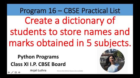 Python Program 6 Create A Dictionary To Store Names Of Students And