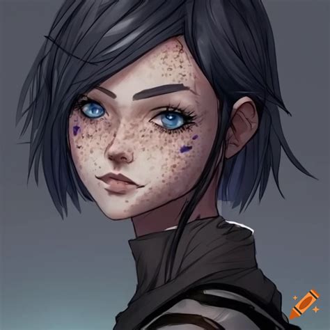 Claire Redfield With Freckles And Green Eyes On Craiyon