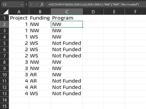 Excel Assigning Values To Third Column Based On Values In First Two Columns Stack Overflow