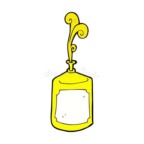 Comic Cartoon Squirting Mustard Bottle Stock Illustration