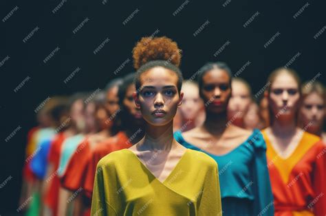 Premium Photo Celebrating Diversity Fashion Show Featuring Models Of