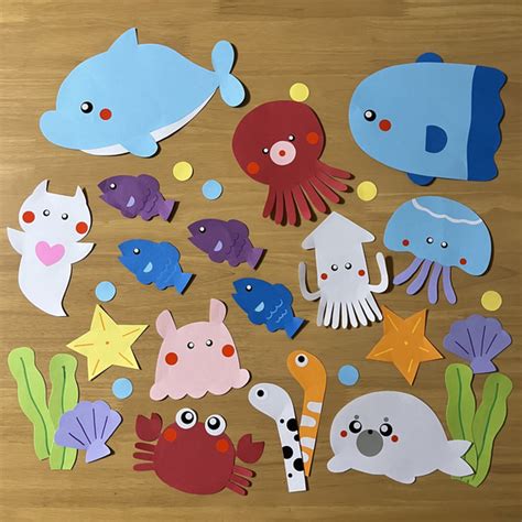 海の生き物 夏 魚 壁面 保育 施設 ガーランド はる 通販 17674410｜creemaクリーマ