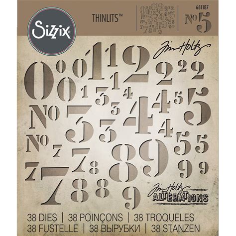 Stencil Numbers Thinlits Die Set Tim Holtz My Creative Spirit