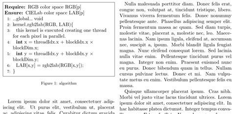 Formatting How To Align Text And Floats On The Top Of Text Line In A Two Column Environment