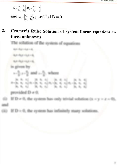 SOLUTION Jee Main Maths Revision Notes On Matrices And Determinants Studypool