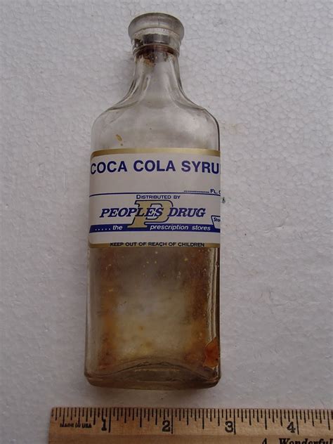 Vintage Peoples Drug Stores Coca Cola Syrup Medicine Bottle