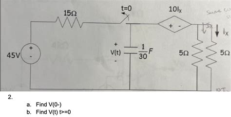 solved a find v 0− b find v t t 0