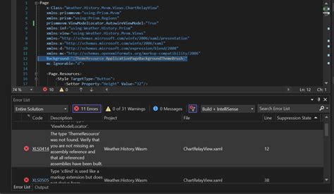 False Positive Errors In Xaml Preview When Windows Is Not Selected As