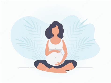 Premium Vector Yoga For Pregnant Women Active Well Built Pregnant