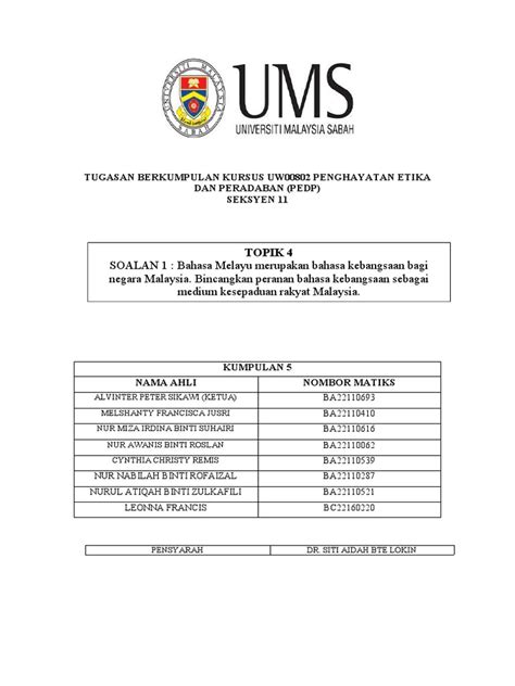 Assignment Pedp Grp 5 Pdf