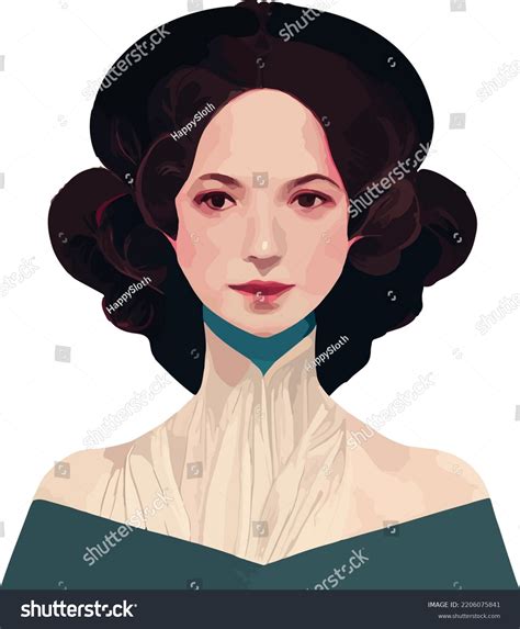 Interpretation 19th Century Mathematician Ada Lovelace เวกเตอร์สต็อก