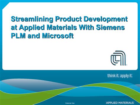 Applied Materials Streamlining Product Development With PLM