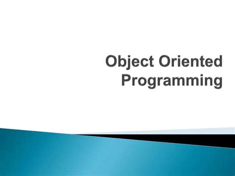 Ppt Object Oriented Programming Powerpoint Presentation Free
