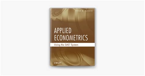 ‎applied Econometrics Using The Sas System Sur Apple Books