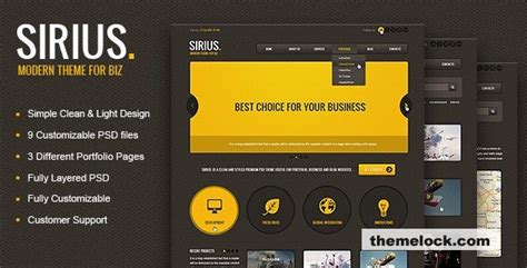 Sirius Responsive Html Template Sass Premium Themes And Templates