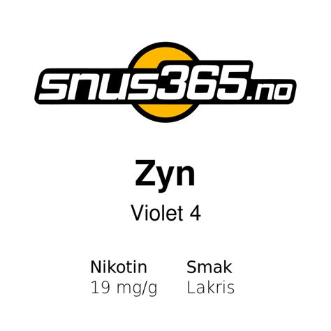 Zyn Violet 4 Lakrissnus Snus365