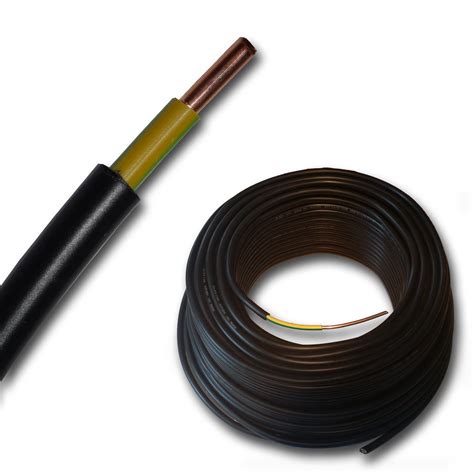 Erdungskabel Erdkabel NYY J 1x6 mm² schwarz 15 m 20 m oder 25