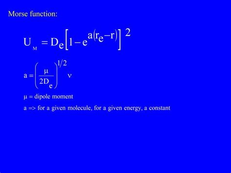 Lecture 04 Vibrational Spectroscopy Simple Harmonic Oscillator Model