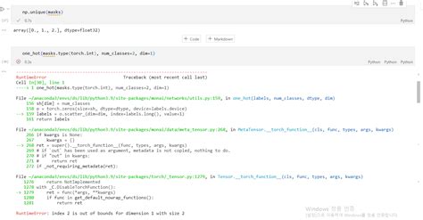 Onehot Function Reports Index 2 Is Out Of Bounds For Dimension 1 With
