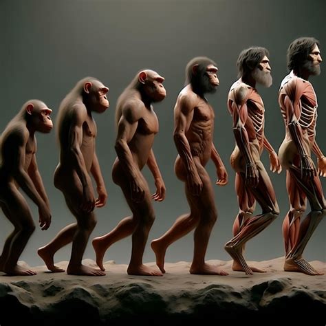The Evolution Of The Human Species Premium Ai Generated Image