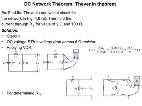 Electrical Circuits Dc Network Theorem PPT Computer Networking Computing