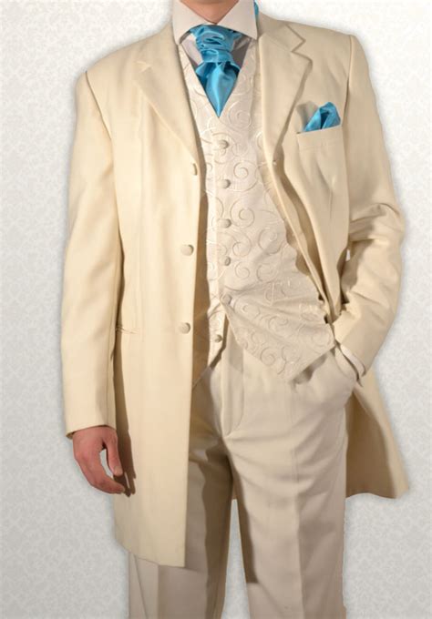 Ivory 34 Length Jacket Dickies Suit Hire